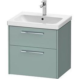 Duravit D-Code Waschtischunterschrank DC4670010HG0000 ,Griff Chrom, Fjordgrün Matt, Wandhängend, Schubkästen 2, 584x555x460 mm