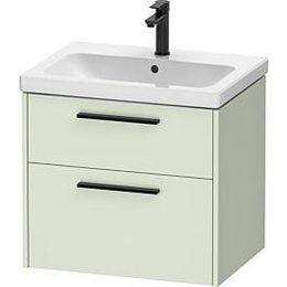 Duravit D-Code Waschtischunterschrank DC46710BDHH0000 ,Griff Diamantschwarz, Blassgrün Matt, Wandhängend, Schubkästen 2 634x555x460 mm