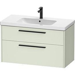 Duravit D-Code Waschtischunterschrank DC46730BDHH0000 ,Griff Diamantschwarz, Blassgrün Matt, Wandhängend, Schubkästen 2, 984x555x460 mm