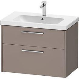 Duravit D-Code Waschtischunterschrank DC4672010430000 ,Griff Chrom, Basalt Matt, Wandhängend, Schubkästen 2, 784x555x460 mm