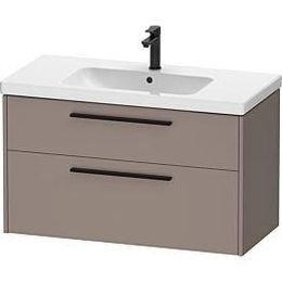 Duravit D-Code Waschtischunterschrank DC46730BD430000 ,Griff Diamantschwarz, Basalt Matt, Wandhängend, Schubkästen 2, 984x555x460 mm