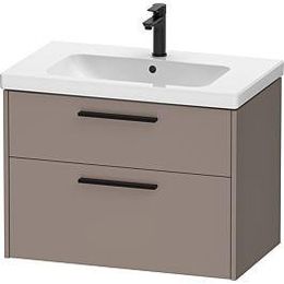 Duravit D-Code Waschtischunterschrank DC46720BD430000 ,Griff Diamantschwarz, Basalt Matt, Wandhängend, Schubkästen 2, 784x555x460 mm