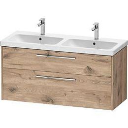 Duravit D-Code Doppel-Waschtischunterschrank DC4674010550000 ,Griff Chrom, Eiche Marmor, Wandhängend, Schubkästen 2, 1184x555x460 mm