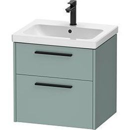 Duravit D-Code Waschtischunterschrank DC46700BDHG0000 ,Griff Diamantschwarz, Fjordgrün Matt, Wandhängend, Schubkästen 2, 584x555x460 mm