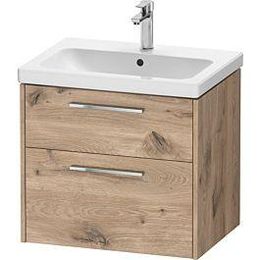 Duravit D-Code Waschtischunterschrank DC4671010550000 ,Griff Chrom, Eiche Marmor, Wandhängend, Schubkästen 2, 634x555x460 mm