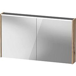 Duravit D-Code Spiegelschrank Verspiegelt DC7108055550000 1200x700x148, Eiche Marmoriert Matt, Steckdose, LED Beleuchtung