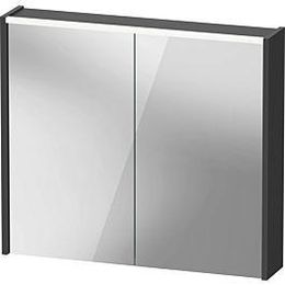 Duravit D-Code Spiegelschrank Verspiegelt DC7106049492000 800x700x148, Graphit Matt, Steckdose J, LED Beleuchtung