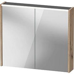 Duravit D-Code Spiegelschrank Verspiegelt DC7106055552000 800x700x148, Eiche Marmoriert Matt, Steckdose J, LED Beleuchtung