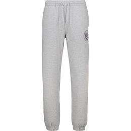 Jogginghose Sergio Tacchini "CIRCOLO FLEECE PANTS Herren" Gr. L, EURO-Größen, grau melange, navy, Herren, 70% BAUMWOLLE 30% POLYESTER, Hosen, Trainingshose Herren, Jogginghose, Retro, Sporthose, Streetwear, Sale