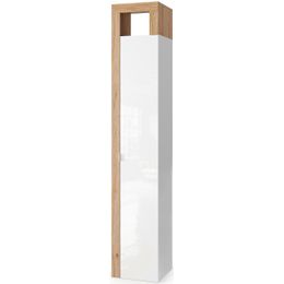 Hochschrank Welltime, B:35cm H:195cm T:35cm, braun, Holzwerkstoff, Badezimmer, Schränke, "Hamburg Höhe 195 cm, Breite 35 cm, Badezimmerschrank mit 1