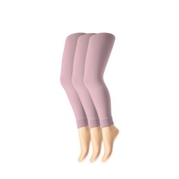 s.Oliver M&auml;dchen Strumpfhose "Leggings 3er Pack", Gr. 122, lila, 90% Polyamid, 10% Elasthan, Strumpfhosen
