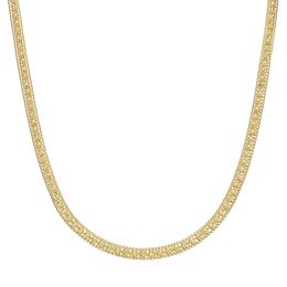 Smart Jewel Damen Collier "effektvolle Schlauchkette, Silber 925", 45cm, Silber 925 (Sterlingsilber), gold, Silber 925 (Sterlingsilber), Halsketten