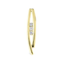 OROLINO Damen Kettenanh&auml;nger "Gold 585 mit 3x Brillant zus. 0,10ct.", one-size, 0,1 SI = kleine Einschl&uuml;sse, Gold, 1,3 g, gelb, Gold, Schmuckanh&auml;nger