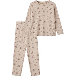 Schlafanzug Wheat "Nightwear Mila" Gr. 92, pale lilac flowers Kinder Homewear-Sets