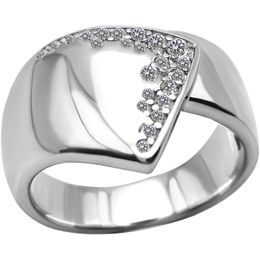 Firetti Damen Fingerring "Schmuck Geschenk Silber 925 Damenring Ring asymmetrische Ringschiene", 52, Silber 925 (Sterlingsilber), 5,1mm, silber,