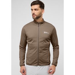 Jack Wolfskin Herren Fleecejacke "PRELIGHT TRAIL FZ M", braun, Gr. XXL, Obermaterial: 84% Polyester, 16% Elastan; Futter: 100% Polyester, Jacken