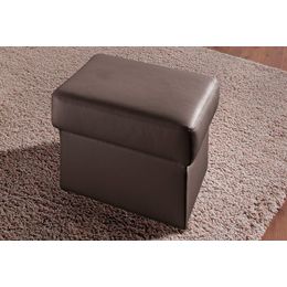 Sit & More Hocker SIT & MORE, B:58cm H:45cm T:58cm, braun, Luxus-Microfaser ALTARA NUBUCK (100% Polyester);SOFTLUX-Kunstleder;NaturLEDER (echtes Rindsleder),