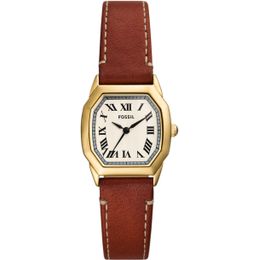 Fossil Damen Quarzuhr "HARLOW", braun, Armbanduhren, Armbanduhr, Damenuhr, Lederarmband, analog