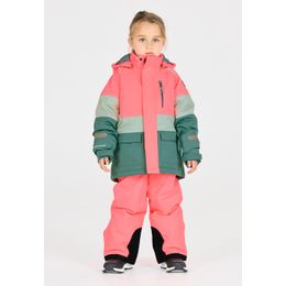 ZIGZAG Jungen Skijacke "Taylora", rosa, Gr. 104, mehrfarbig, 90% Polyester, 10% Elasthan, Jacken, mit wind- und wasserdichter TPU-Membran