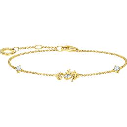 Thomas Sabo Damen Armband "Seepferdchen-Motiv, A2061-414-14-L19V", 19, Silber 925 (Sterlingsilber), gold, Silber 925 (Sterlingsilber), Armbänder, mit