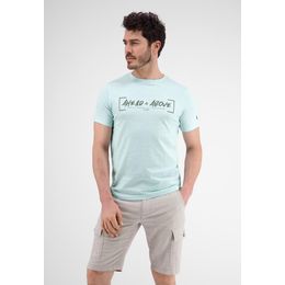 Lerros Herren T-Shirt "Lerros T-Shirt *Ahead & Above*", blau, Gr. S, 100% Baumwolle, Shirts