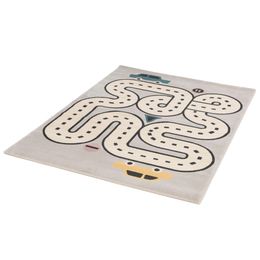 Kinderteppich, B:120cm H:6mm L:170cm, grau, PRIMAFLOR-IDEEN IN TEXTIL, Polypropylen, Teppiche, "COCOON - Stadtentdecker", Kurzflor, Spielteppich,