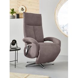 Sit & More TV-Sessel SIT & MORE, B:74cm H:112cm T:82cm, grau, 90%Polyester, 10%Polyamid, Sessel, "Tycoon mit Kopfteilverstellung und 360 Drehfunktion",