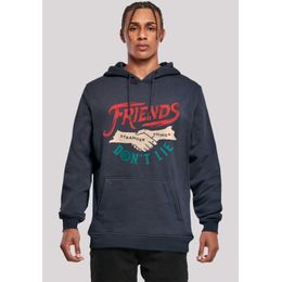 F4NT4STIC Herren Kapuzenpullover "Stranger Things Friends Dont Lie Hands Netflix", blau, Gr. S, Obermaterial: 65% Baumwolle, 35% Polyester, Pullover,