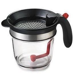 Cuisipro Fetttrennkanne, Volumen 1 l, rot, Messbecher, mit Bodenventil
