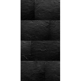 Duschr&uuml;ckwand Sanotechnik, B:100cm H:205cm, schwarz, Aluminium, Spritzschutzw&auml;nde, "Sanowall", H&ouml;he: 205 cm