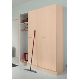 Mehrzweckschrank KOCHSTATION, B:50cm H:200cm T:50cm, braun, Holzwerkstoff, Küche, Schränke, "KS-Elster", Breite 50 cm