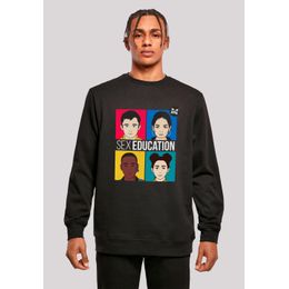 F4NT4STIC Herren Sweatshirt "Sex Education Teen Illustrated Netflix TV Series", schwarz, Gr. XXL, Obermaterial: 50% Baumwolle, 50% Polyester,