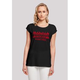 F4NT4STIC Damen T-Shirt "Stranger Things Flames", schwarz, Gr. XS, Obermaterial: 100% Baumwolle, Shirts, Premium Qualit&auml;t