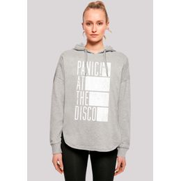 F4NT4STIC Damen Kapuzenpullover "Panic At The Disco Block Text", grau, Gr. XS, Obermaterial: 100% Baumwolle, Pullover, Premium Qualit&auml;t