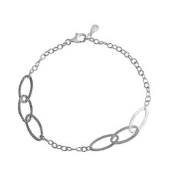 Celesta Damen Armband "925 Silber rhodiniert strukturiert", 20cm, Silber 925 (Sterlingsilber), silber, Silber 925 (Sterlingsilber), Armb&auml;nder