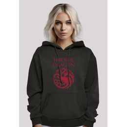 F4NT4STIC Damen Kapuzenpullover "House Of The Dragon Targaryen Crest Logo", schwarz, Gr. M, Obermaterial: 65% Baumwolle, 35% Polyester, Pullover,