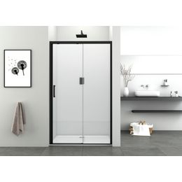 Dusch-Schiebet&uuml;r Sanotechnik, H:195cm, schwarz, Duscht&uuml;ren, "Elite Black", 98-102 cm Breite, Soft Close Patentiert