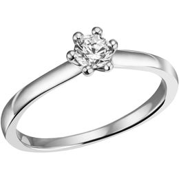 Firetti Damen Fingerring "Schmuck Geschenk Silber 925 Damenring Verlobungsring Ring Solit&auml;r", 58, Silber 925 (Sterlingsilber), 2,6mm, silber, Silber