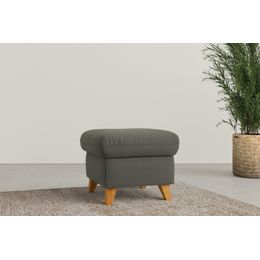 Polsterhocker Home Affaire, B:58cm H:48cm T:58cm, grau, 100% Polyester, Hocker, "Trelleborg", passend zur Serie "Trelleborg", incl. Stauraum