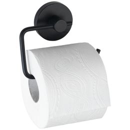 Toilettenpapierhalter Wenko, B:13,5cm H:10,5cm L:3,7cm, schwarz, Stahl, Toilettenpapierhalter, "Milazzo", Befestigen ohne bohren