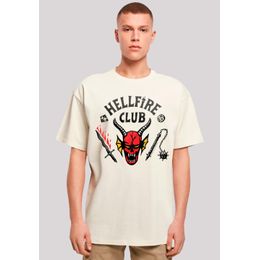 F4NT4STIC Damen T-Shirt "Stranger Things Hellfire Club", beige, Gr. XS, Obermaterial: 100% Baumwolle, Shirts, Premium Qualit&auml;t