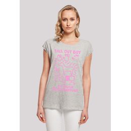 F4NT4STIC Damen T-Shirt "Fall Out Boy Pink Dog So Much Stardust", grau, Gr. XS, Obermaterial: 100% Baumwolle, Shirts, Premium Qualit&auml;t