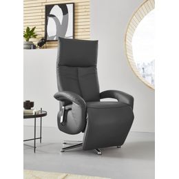Sit & More TV-Sessel SIT & MORE, B:74cm H:112cm T:82cm, schwarz, Sessel, "Tycoon mit Kopfteilverstellung und 360 Drehfunktion", wahlweise manuell oder