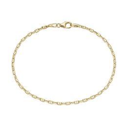 Luigi Merano Herren Armband "Stegankerkette, diamantiert, Gold 585", 21cm, Gelbgold 585, gold, Gelbgold 585, Armb&auml;nder