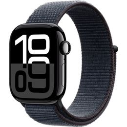 Apple Smartwatch "Watch Series 10 Aluminium", 42, ohne eSIM, One-Size, Sport Loop, schwarz, Smartwatches