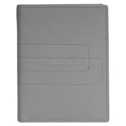 Bruno Banani Damen Geldb&ouml;rse, grau, Leder, leicht gl&auml;nzend, unifarben, Kleinlederwaren, echt Leder