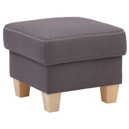 Hocker Home Affaire, B:60cm H:47cm T:60cm, grau, Luxus-Microfaser ALTARA NUBUCK (100% Polyester);Struktur (100% Polyester);Luxus-Microfaser