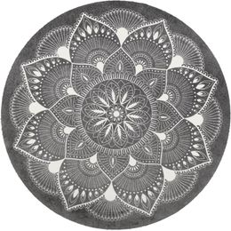 Teppich, B:120cm H:9mm L:120cm &Oslash;:120cm, bunt, wash+dry by Kleen-Tex, Polyamid, Flur, Teppiche, "Stardream"