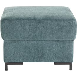 Hocker DOMO collection, B:62cm H:42cm T:62cm, blau, Wohnzimmer, Hocker, "Ledas", in vielen Farben erh&auml;ltlich