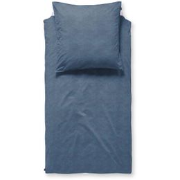 Bettw&auml;sche Damai, blau, Renforc&eacute;, Obermaterial: 100% Baumwolle, Bettw&auml;sche, "Mik", Leinen-Optik